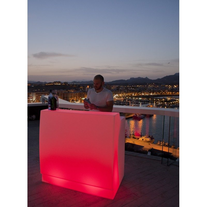 Balcão Bar Iluminado ibiza para exterior, em polietileno